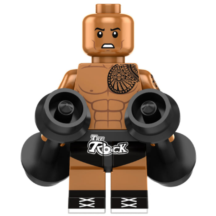 The Rock WWE Wrestler Custom Minifigure – TMF Figs