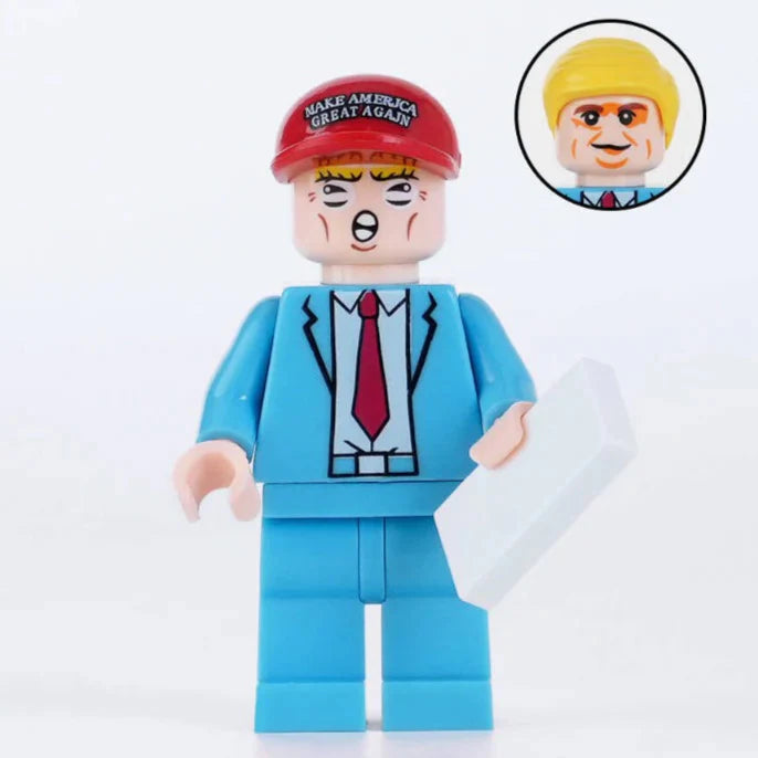 Donald Trump Custom Collectable Iconic Minifigure – TMF Figs